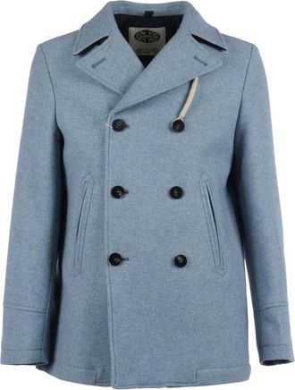 Camplin Doppelreihiger Mantel - Blau