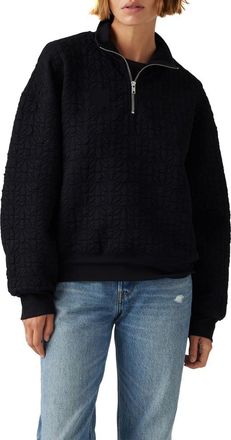 Levi's Navarro Quilted 1/4 Zip Anthracite Night