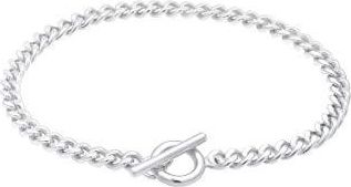 Elli Bracelet Bracelet Chaîne Basic avec fermeture à barre en argent 925 sterling pour femmes