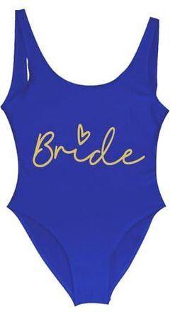 Generico Maillot de bain Femme Bride Été Mariée Maillots de Plage Brésilienne Élastique Surf Swimsuit, bleu, S