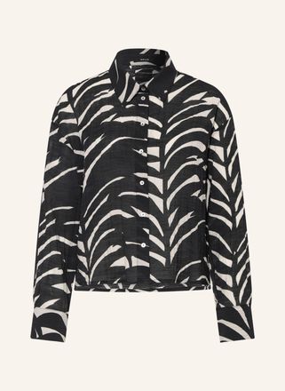 OPUS Hemdbluse Fadena Leaves schwarz