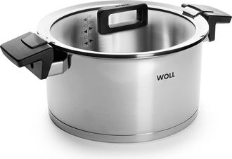 Woll Concept Kochtopf mit Deckel - Induktiv -, Ø 24 cm, 13 cm hoch, 5,8l - Geeignet für alle Herdarten, Edelstahl, backofenfest bis zu 200°, silber
