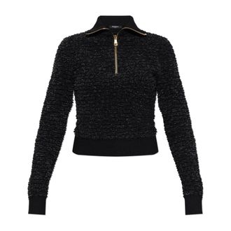 Balmain Femme, Pulls, Noir, Taille: 40 FR Sweater with collar