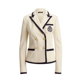Ralph Lauren Femme, Vestes, Beige, Taille: 36 FR Blazer en maille