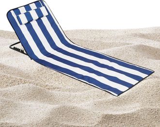 Generico Strandstuhl, Strandliege, Sonnenpräsident, zusammenklappbar, für den Außenbereich, Sun Loungerss Outdoor, tragbarer Teppich zum Sonnenbaden, mit Kopfs