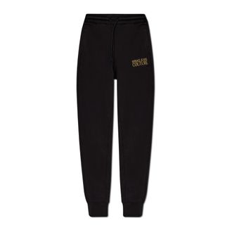 Versace Jeans Couture Sweathosen mit gesticktem Logo - - Trousers - Damen - Schwarzk - 2XS