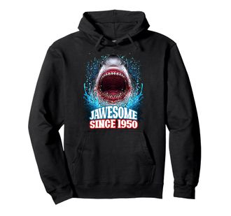 BDAZ 76. Geburtstag Jawesome Seit 1950 Shark 76 Jahre alt Pullover Hoodie