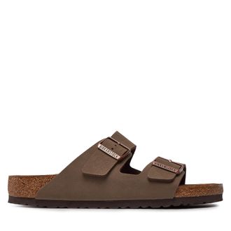Birkenstock Pantoletten Birkenstock Arizona Birko-Flor nubuk 151181 Braun