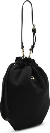 Vivienne Westwood Crossbody Bags - Minimalist Black Drawstring Bag With Adjustable St - Gr. unisize - in Schwarz - f&uuml;r Damen