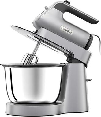 Kenwood Chefette HMP54.000SI - Handmixer und Küchenmaschine in einem, 3,5 l Edelstahl-Schüssel, variable Geschwindigkeit + Pulse-Funktion, 650 Watt, Silber