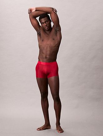 Calvin Klein Low-rise Trunks - Ck Black - Red Stamp - Herren - L