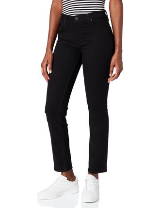 Lee Womens Elly Jeans, Black-Rinse, 25W / 33L