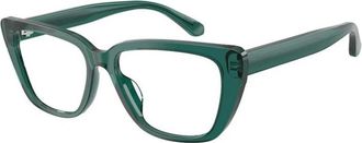 Emporio Armani Femme, Accessoires, Vert, Taille: 52 MM Ea3256U 6252 Lunettes