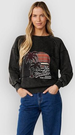 Rip Curl Seeker Raglan Standard Crew Sweater washed black