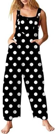 Generic EMUKFD Salopette boh&egrave;me pour femme - Style ethnique vintage - Patchwork - Jambe large - Imprim&eacute; floral - Combinaison d&eacute;t&eacute; d&eacute;contract&eacute;e - Barboteuse bo