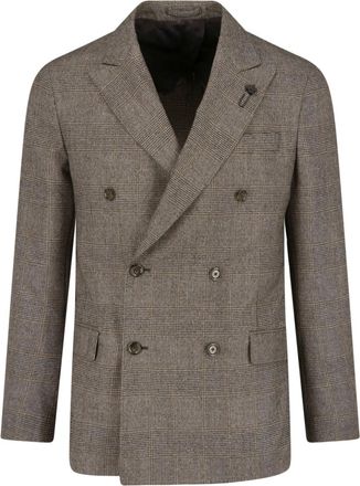 Lardini Double-Breasted Virgin Wool Blazer