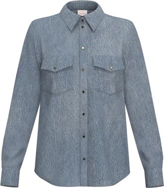 Marella Femme, Blouses et Chemises, Bleu, Taille: 38 FR Emme Marella Chemises