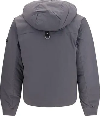 Moose Knuckles Nylon Hooded Down Jacket - Gray