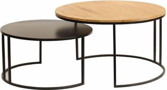 Miliboo Ausziehbare Couchtische aus Holz und Metall tahl