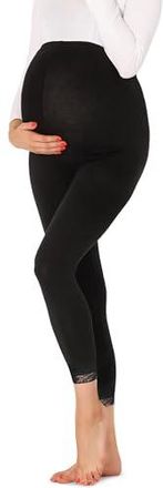 Be Mammy Legging 7/8 Grossesse Maternité Tenue Sport BE20-262(Noir,XXL)