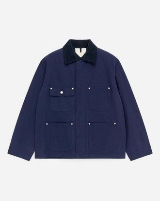 Arket Workwear-Jacke Aus Canvas -Blau