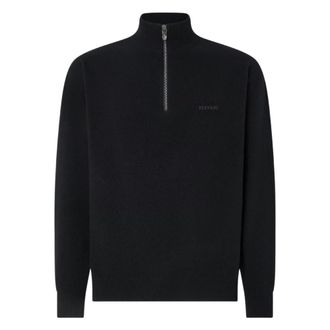 Ferrari Col roul&eacute; zipp&eacute; en laine et cachemire - Homme - Pulls - Noir - Taille: M