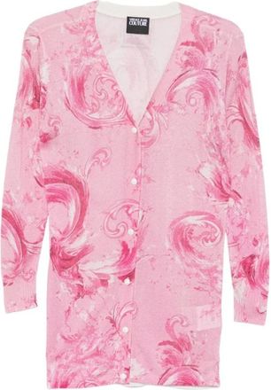 Versace Jeans Couture Femme, Pulls, Rose, Taille: 42 FR Buttoned Cardigan