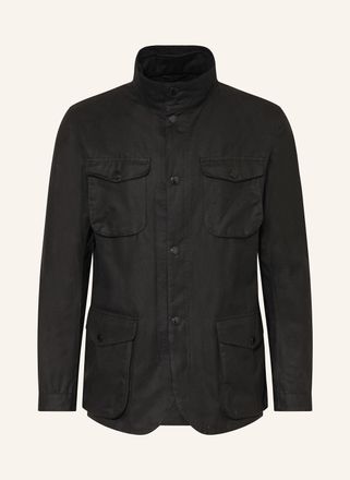 Barbour Fieldjacket Ogston Wax schwarz