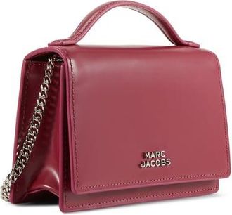 Marc Jacobs Sac &agrave; bandouli&egrave;re mirror mini en cuir verni