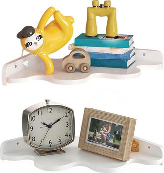 Generic EckwandF&uuml;r Ecken,2 St&uuml;ck Schwebendes Eck-AufbewahrungsMit Cloud Design Stil,Wandmontiertes F&uuml;r Das Schlafzimmer - F&uuml;r Badezimmer Schlafzimmer Wohnzimm