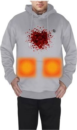 Generic Sweat &agrave; capuche chauffant unisexe rechargeable avec r&eacute;glages de chaleur r&eacute;glables - Doublure polaire confortable - Parfait pour les activit&eacute;s de plein