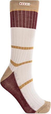 Marni Femme, Sous-v&ecirc;tements, Rose, Taille: M Chaussettes &agrave; Rayures