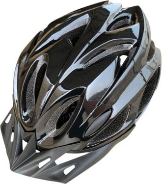 Harayaa Leichter Fahrradhelm mit Sonnenblende, Schwarz, Einheitsgr&ouml;&szlig;e