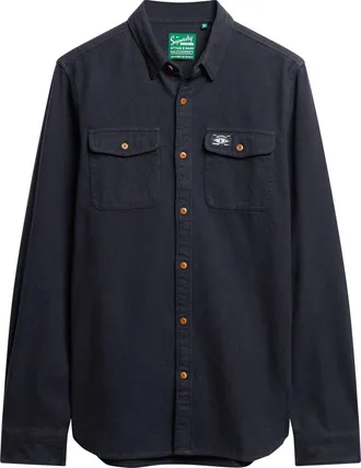 Superdry Herren Trailsman Overshirt in lockerer Passform Dunkles Marineblau XXL