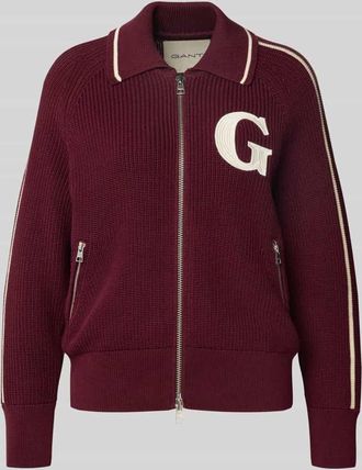 GANT Strickjacke mit Label-Stitching