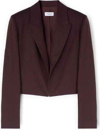 Motivi Femme, Vestes, Rouge, Taille: 40 FR Veste courte en lin m&eacute;lang&eacute;
