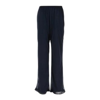 Ferragamo Pantalone Palazzo Maglia - - Trousers - Damen - Blau - XS
