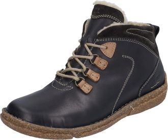 Josef Seibel Damen Schn&uuml;rstiefeletten Neele 57,Weite G (Normal),Wechselfu&szlig;bett,Winterstiefeletten,Winterschuhe,schwarz-Kombi,42 EU