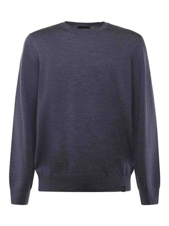 Fay Pull Col Rond - Bleu