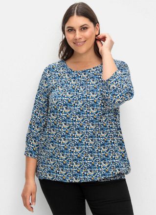 Sheego Klassische Bluse Tunika 3/4-Arm