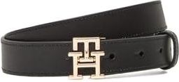Tommy Hilfiger Ceinture Femme Logo 2,5 cm en Cuir, Noir (Black), 70 cm