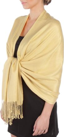 Sakkas Silky Feste weiche Pashmina Schal Wrap Stole - Beige