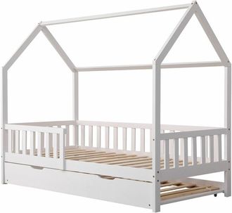 Happy Garden Happy Garden - Lit cabane gigogne pour enfant 190x90cm blanc marceau