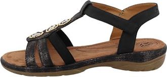 Romika Romika Femme 74r0152002 Sandale, Noir, 37 EU