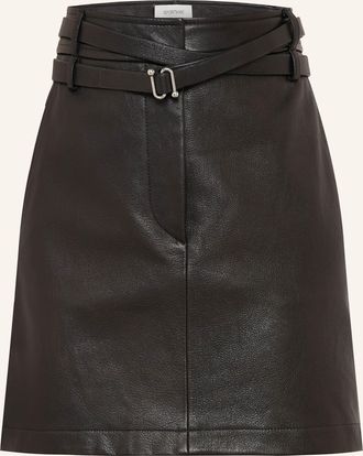 Sportmax Sportmax Lederrock Patto schwarz