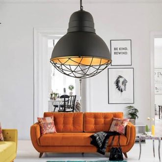 Opviq Elegant Black Chandelier, Adjustable Height 35-135 cm, Metal Body &Oslash;30 cm, E27 Socket Max 40W, Stylish Lighting for Modern Spaces, IP20 Rated