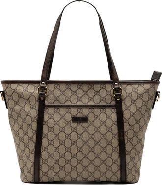Gucci 2000-2015 GG Supreme Joy Convertible Tote satchel - Marron