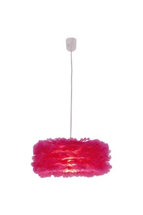 Näve Hängeleuchte Volant, Rot, Weiß, Pink, Kunststoff, 101 cm, Lampen & Leuchten, Innenbeleuchtung, Hängelampen