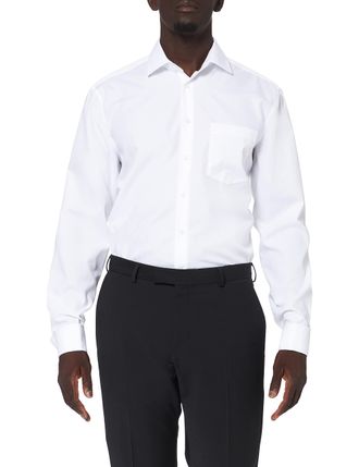 Seidensticker Herren Business-Hemd - Regular Fit - Bügelfrei - Kent Kragen - Langarm - 100% Baumwolle