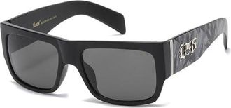 Locs lunettes de soleil imprim&eacute; print graffiti urbain mode ville habill&eacute; rap rappeur poker femmes hommes 8LOC91186 (feuilles de chanvre noir brillant)